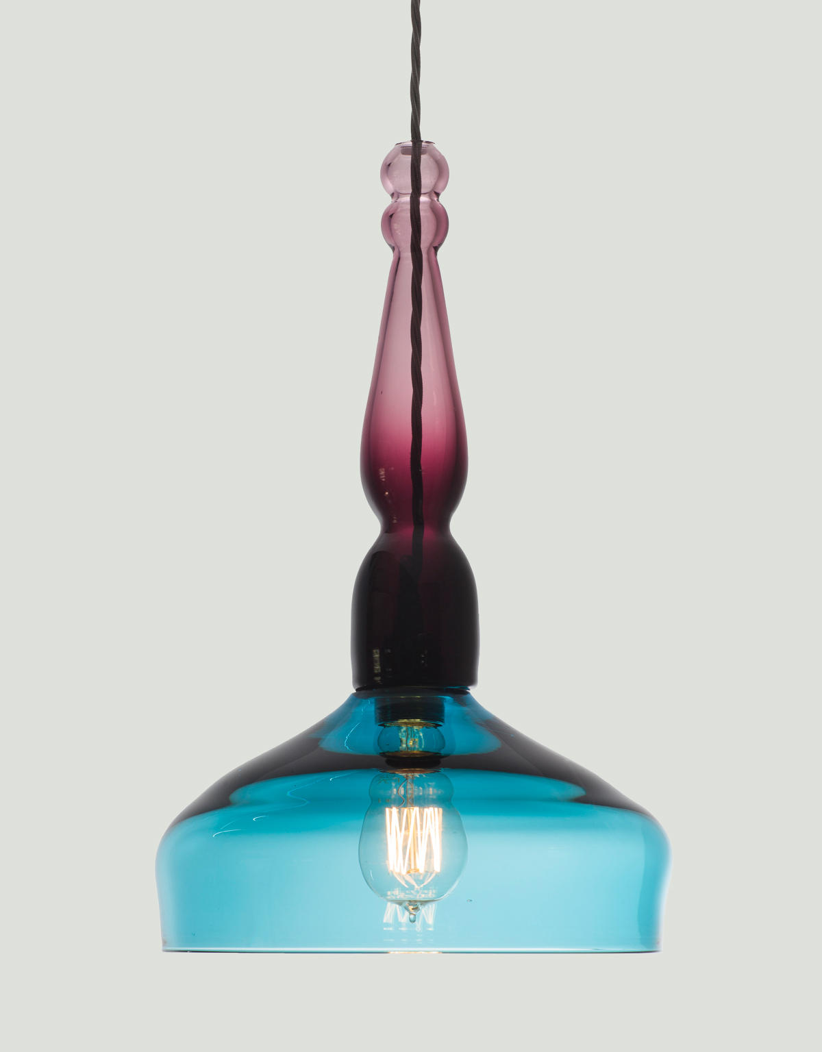 Stemmed Retro: Stylish Glass Pendant Light - Curiousa